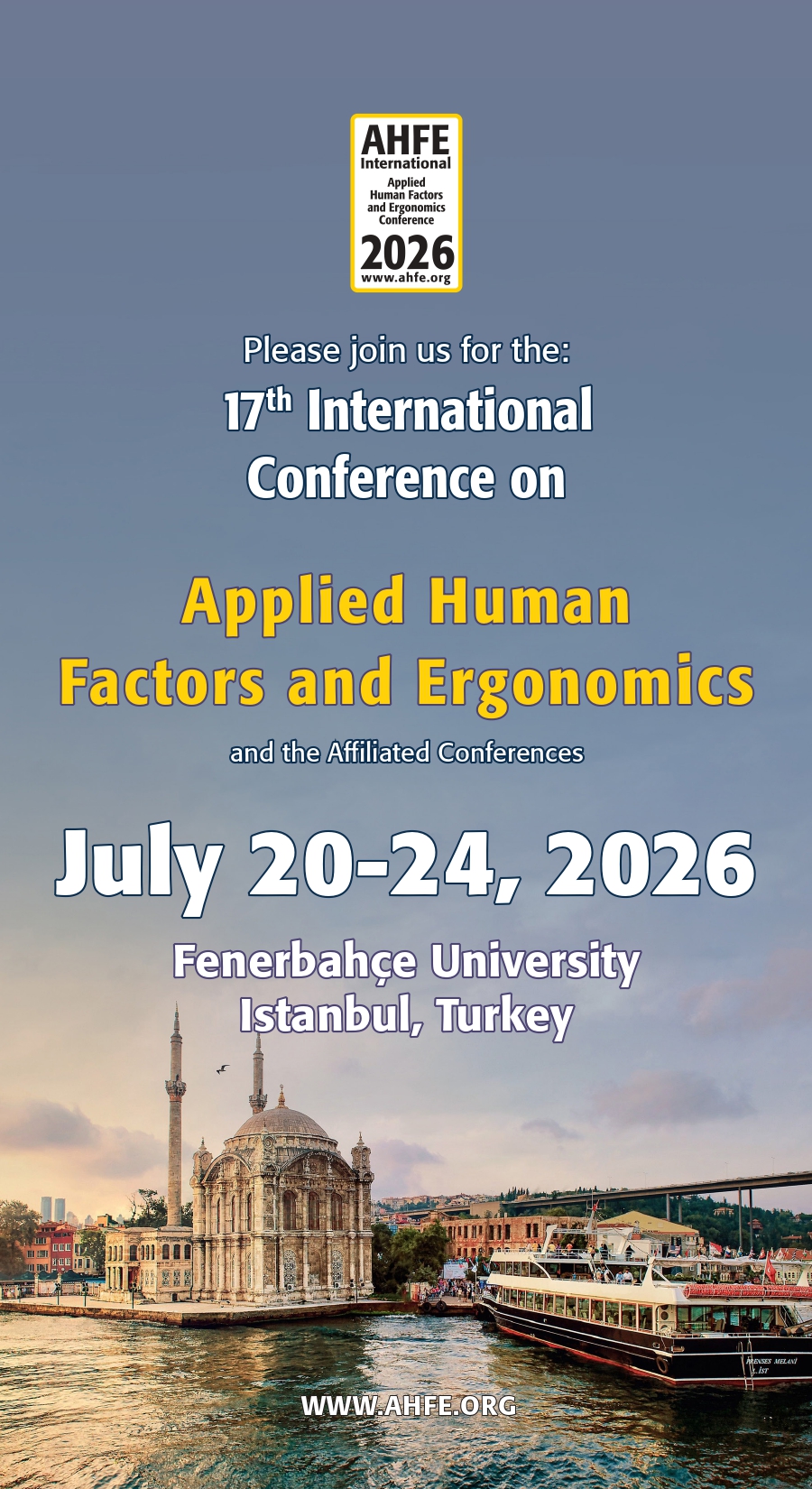 AHFE 2026 International Conference - Fenerbahçe Üniversitesi