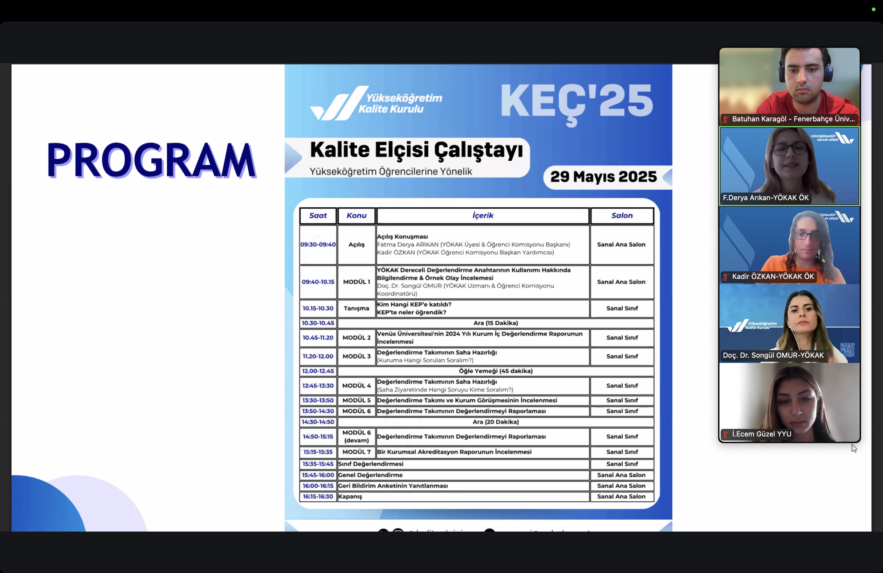 Kalite Elçisi Çalıştayı (KEÇ'25) Katılım Sağlandı - Fenerbahçe Üniversitesi